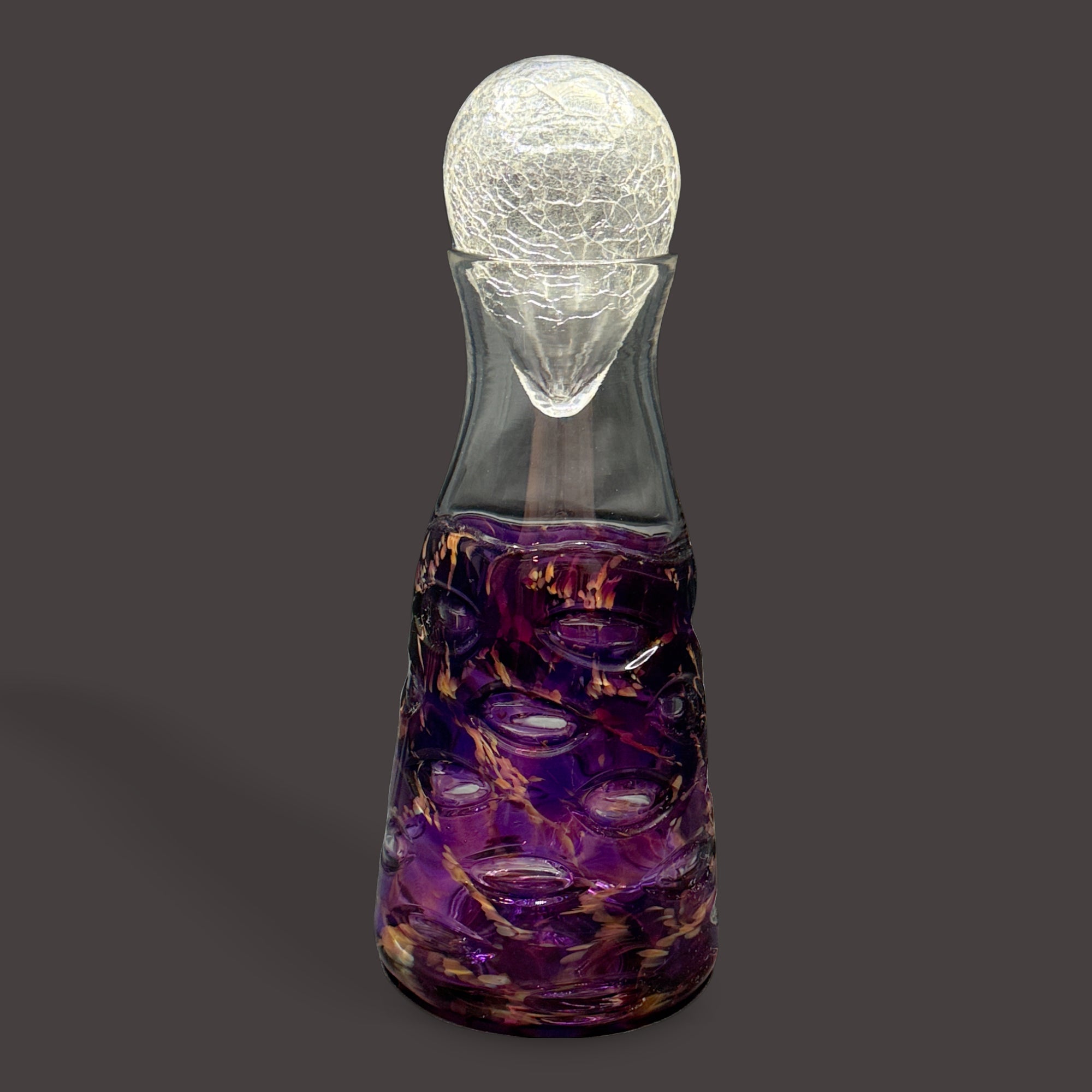 purple cut decanter | Red Flower Studios